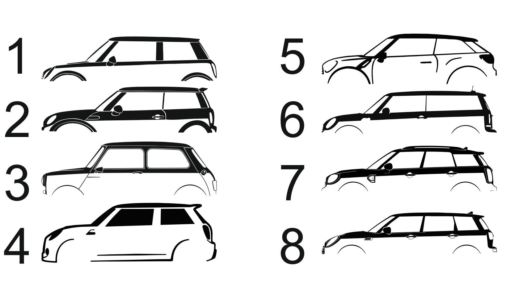 Mini Sillouhette Stickers - The Sticker Guys